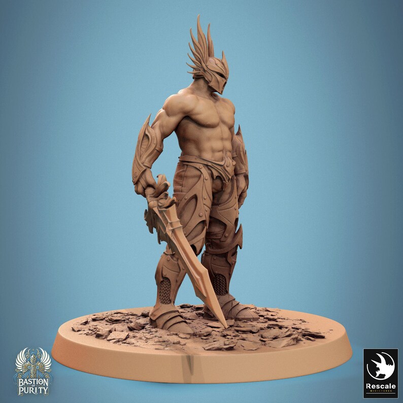 Human Paladin Knight Cleric Sword V2 Dnd Miniature Mini Warrior | Resin ...