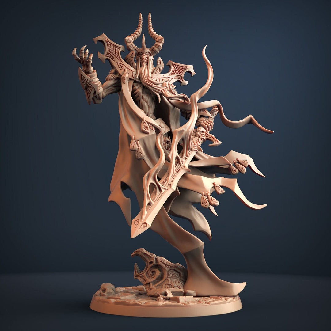 Necromancer Undead Wraith Lich King Premium Dnd Miniature Mini | Wight ...