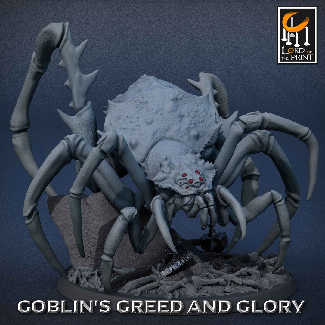 Giant Spider V11 Premium Dnd Miniature Mini | 28mm 32mm up to 100mm ...