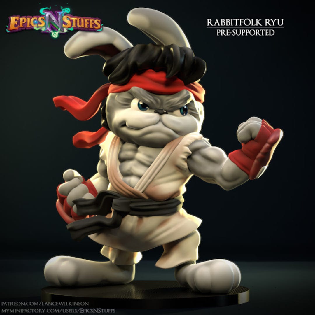 Cute Rabbit Folk Ryu Premium Dnd Miniature Mini Sanded & - Etsy
