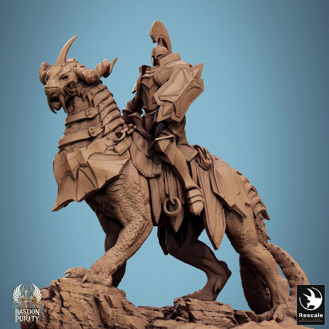 Oathbreaker Paladin on Sabretooth V8 Premium Dnd Miniature Mini Warrior ...