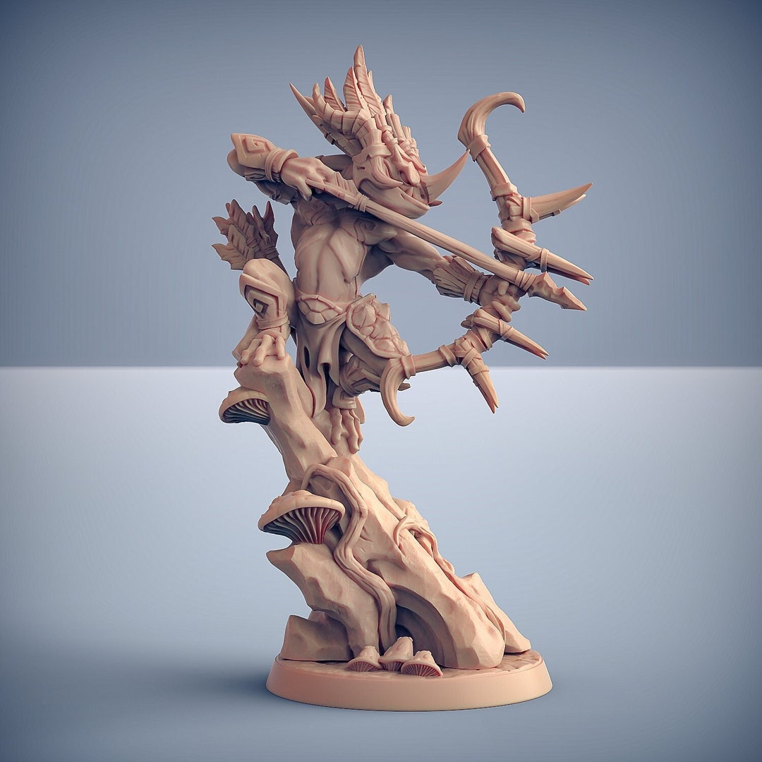 Bullywug Frogfolk Frog Folk Grung Archer Premium Dnd Miniautre Mini ...