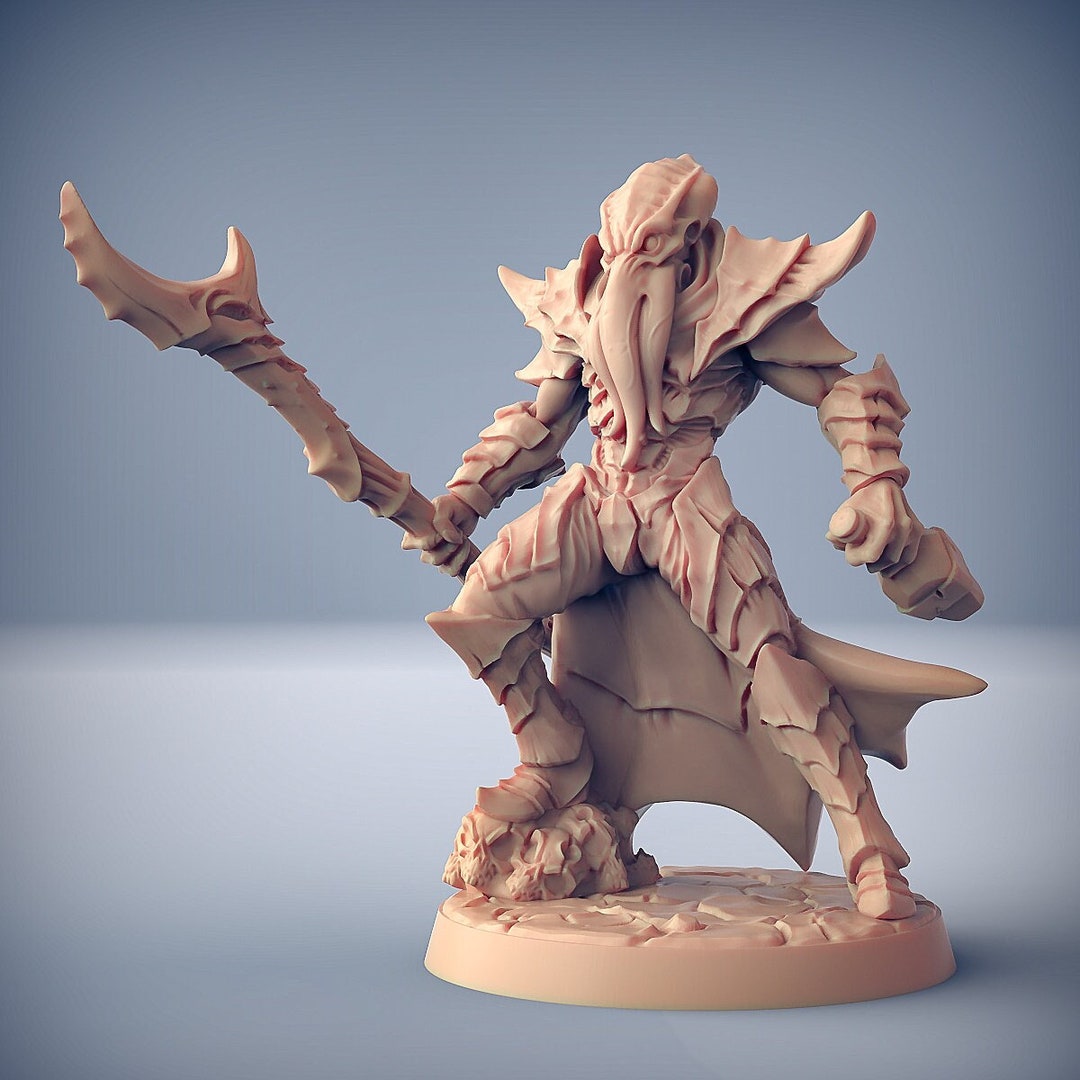 Mindplayer Warrior E Dnd Miniatures Compatible With 28mm 32mm Fantasy ...