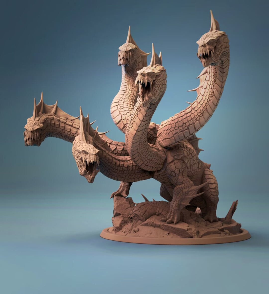 Hydra Monster Dnd Miniatures Compatible With 28mm 32mm Fantasy Minis ...