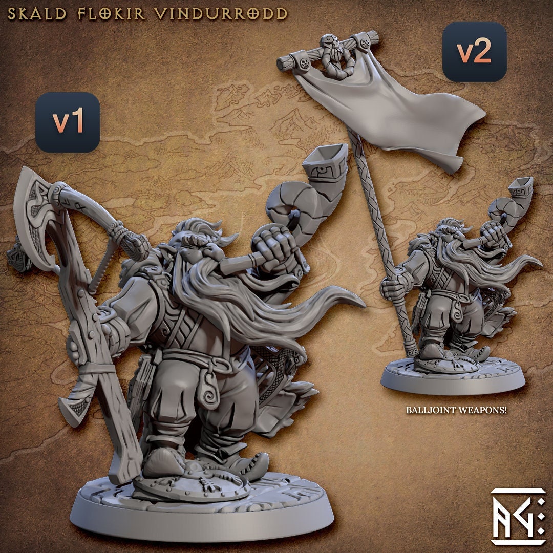 Dwarf Ranger Archer Banner Premium Dnd Miniature Mini | Barbarian ...