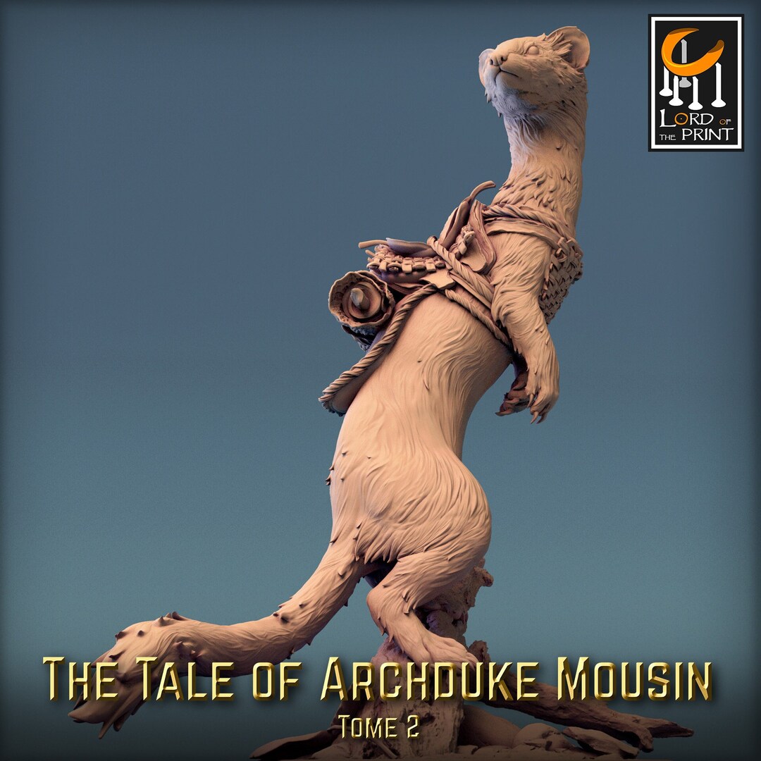 Weasel Stand Saddle Premium Dnd Miniature Mini Unchained | Resin 3D ...