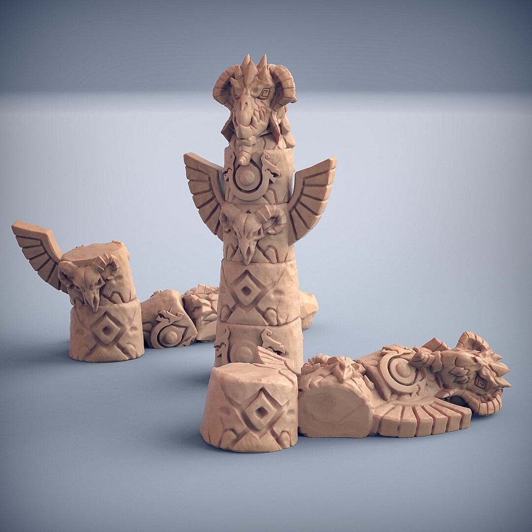 Barbarian Totem Premium Dnd Scatter Terrain Decor Props | Resin 3D ...