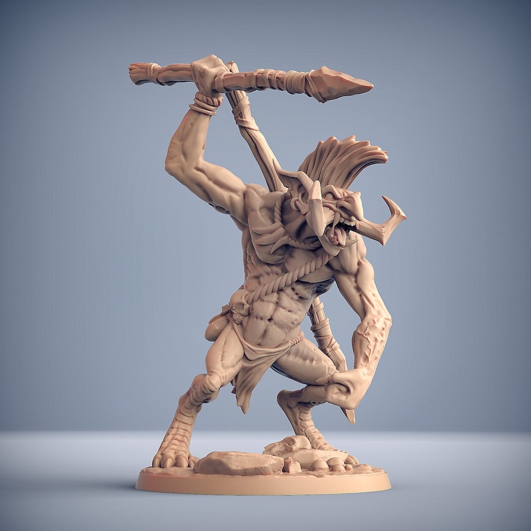 Troll Hunter E Premium Dnd Miniature Mini Figure Figurine | Resin 3D ...