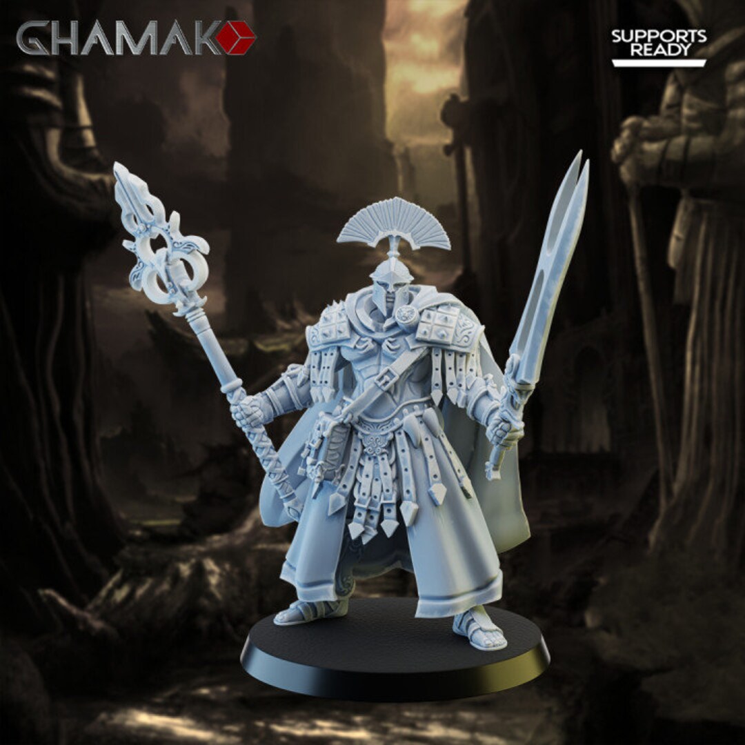 Spartan Paladin Warrior V3 Premium Dnd Miniature Mini Sanded & Primed ...