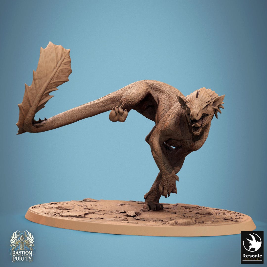 Lizard Panther Dunkleosteus V9 Dnd Miniature Mini Warrior | Resin 3D ...