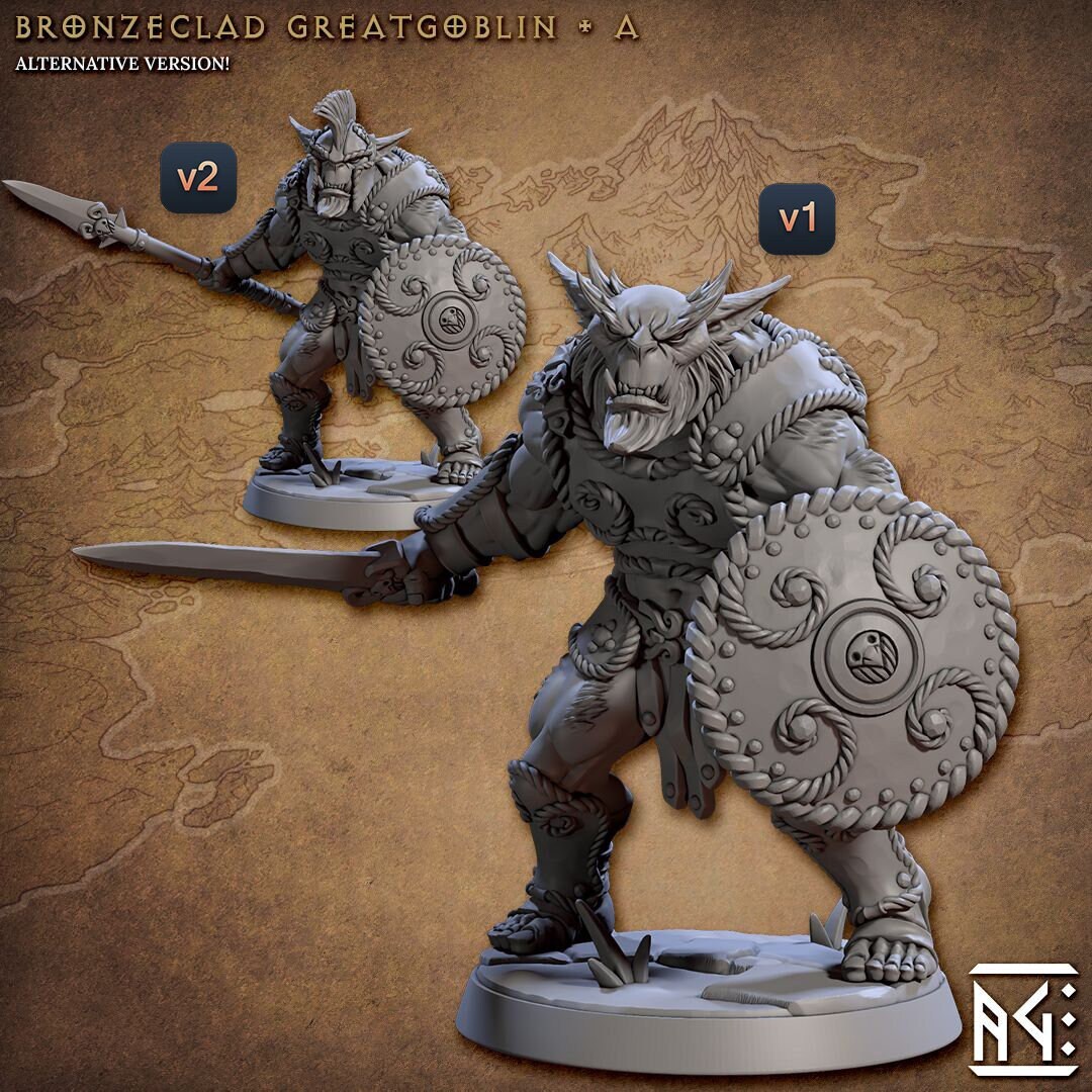 Bugbear Barbarian A Premium Dnd Miniature Mini | Paladin Cleric Fighter ...