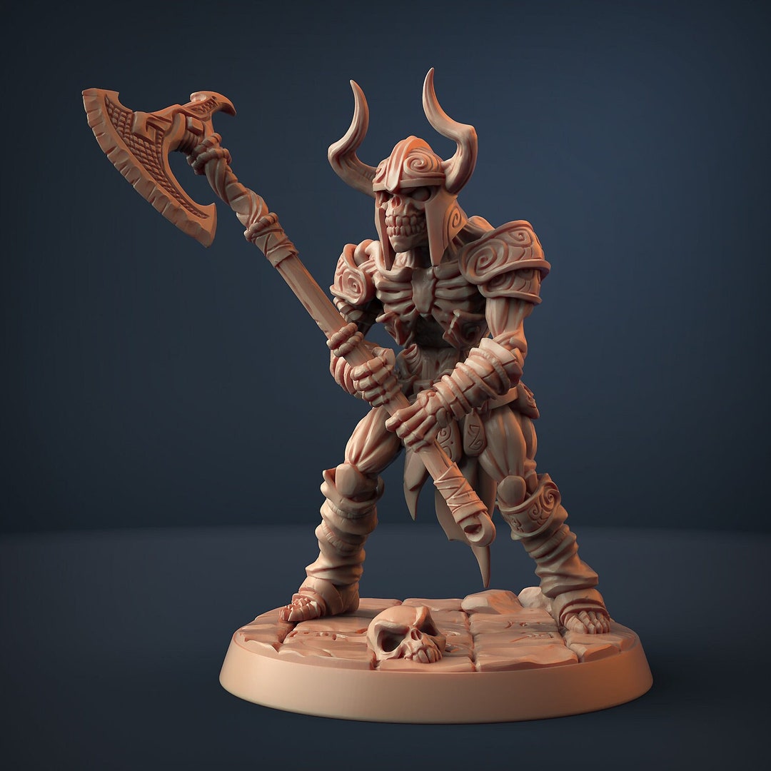 Necromancer Skeleton V6 Premium Dnd Miniature | Fighter Warrior | Resin ...