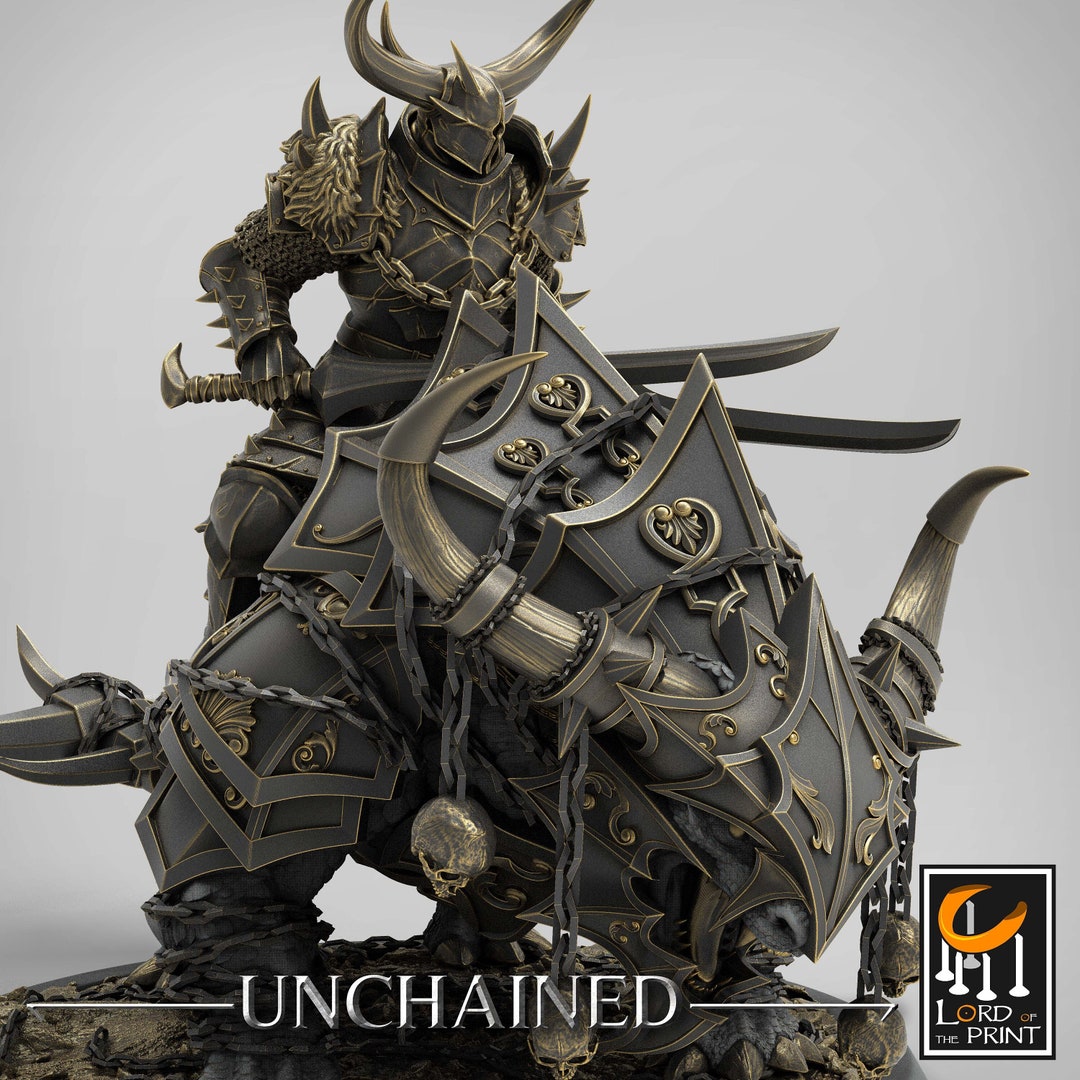 Mounted Knight Paladin Cleric V7 Premium Dnd Miniature Mini Unchained ...
