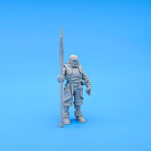 Pikeman Halberdier V4 Premium Dnd Miniature Mini Warrior Resin 3D ...