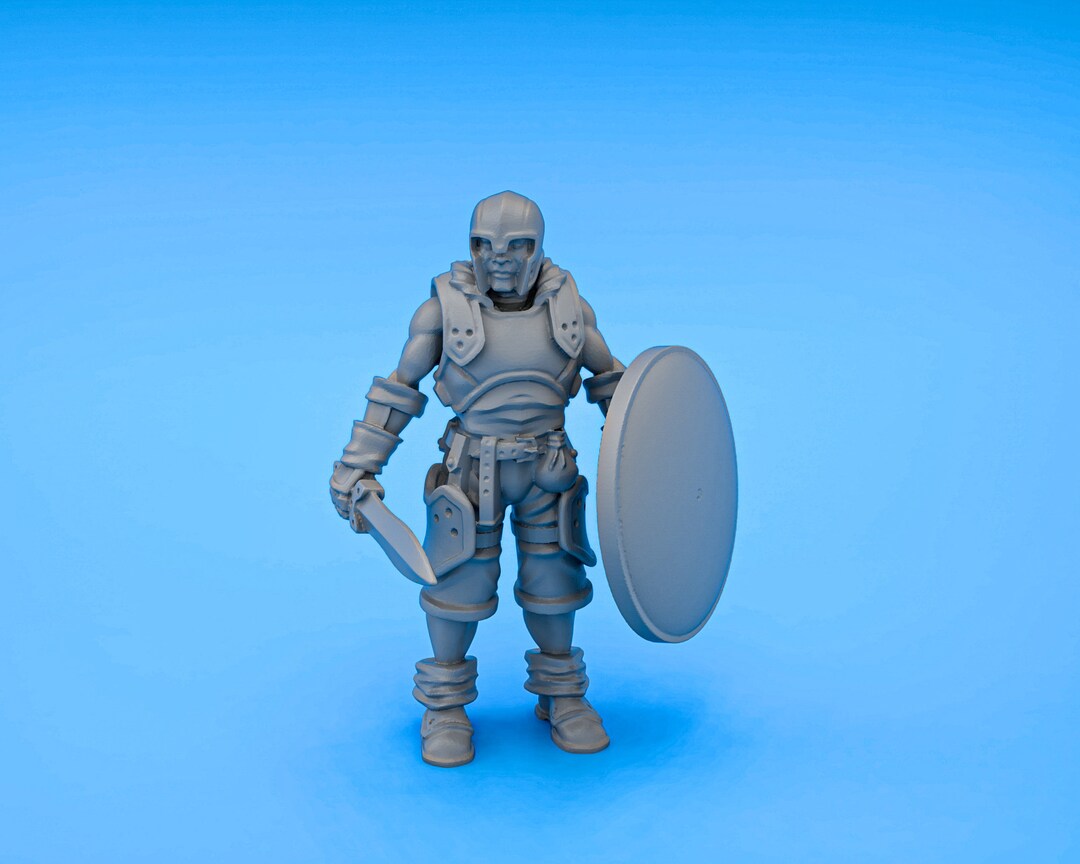 Infantry Soldier V6 Premium Dnd Miniature Mini Warrior Sanded & Primed ...