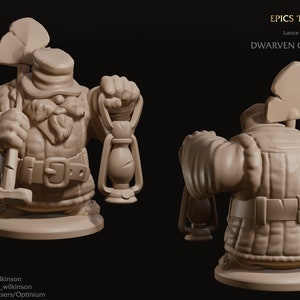 Dwarf Grave Digger Premium 3D Printed Tabletop Miniatures 28mm 32mm to ...