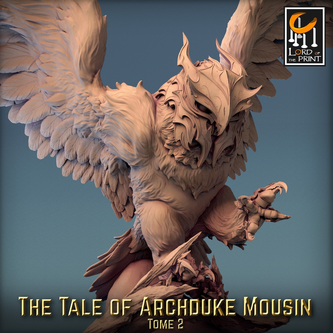 Owl V6 Premium Dnd Miniature Mini Unchained | Resin 3D Printed | 28mm ...