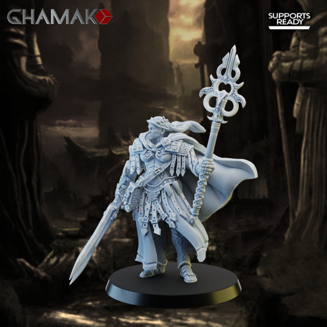 Spartan Paladin Warrior V5 Premium Dnd Miniature Mini Sanded & Primed ...