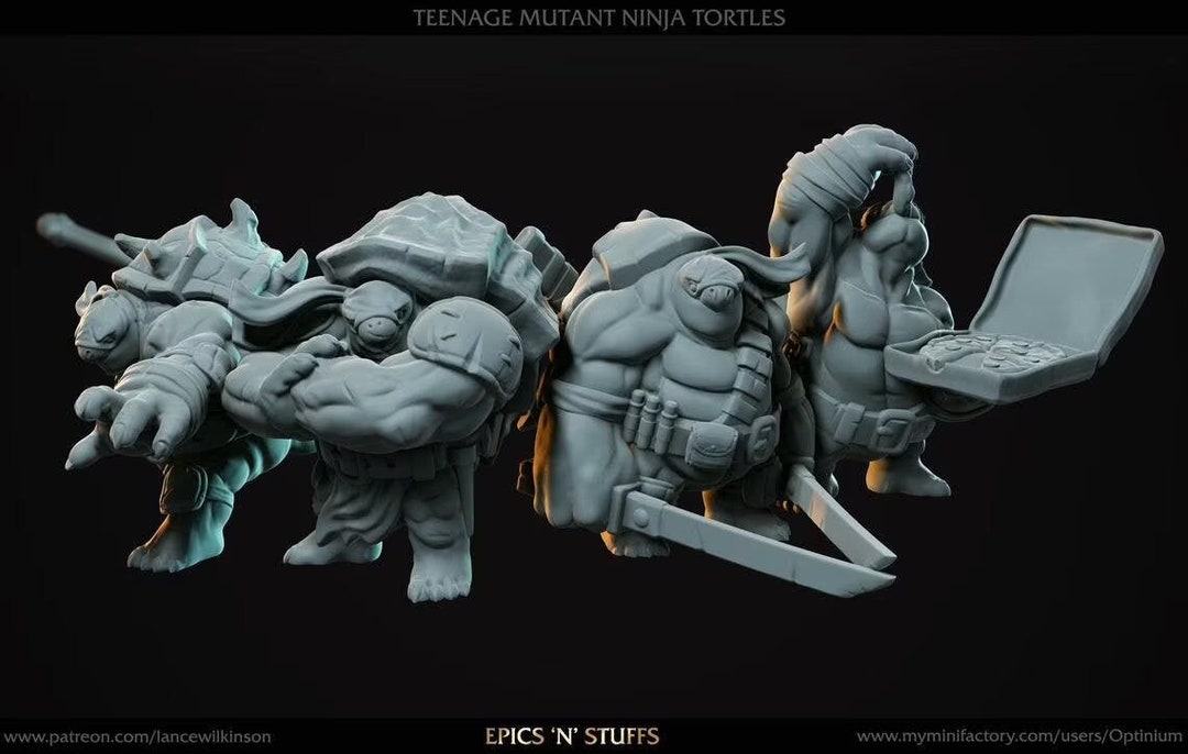 Tortles Ninja Turtles | Premium 3D Printed Fantasy Tabletop Miniatures ...
