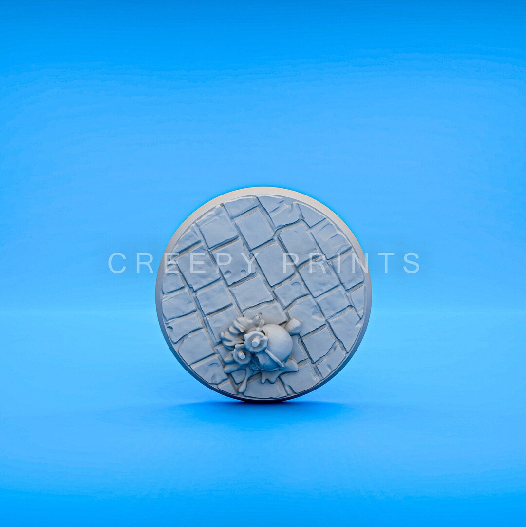 Pack of 9 Round Scenic Cobblestone Bases for Dnd Miniatures 25mm 30mm ...