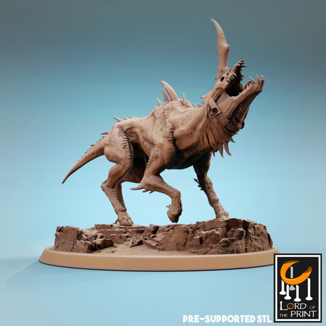 Hell Hound Infernum Dog V3 Premium Dnd Miniature Mini | Flesh Hounds ...