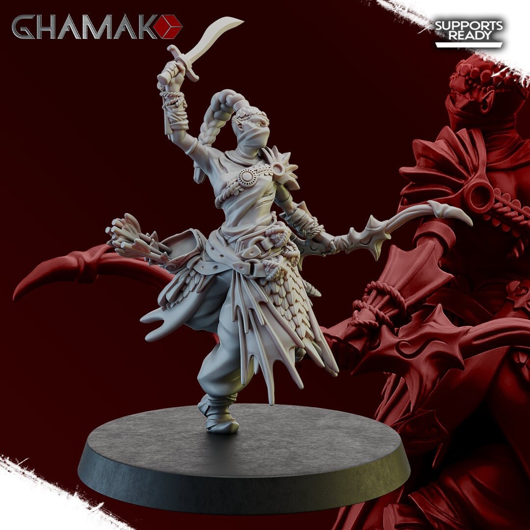 Female Triton Paladin Archer Ranger V5 Premium Dnd Miniature Mini ...