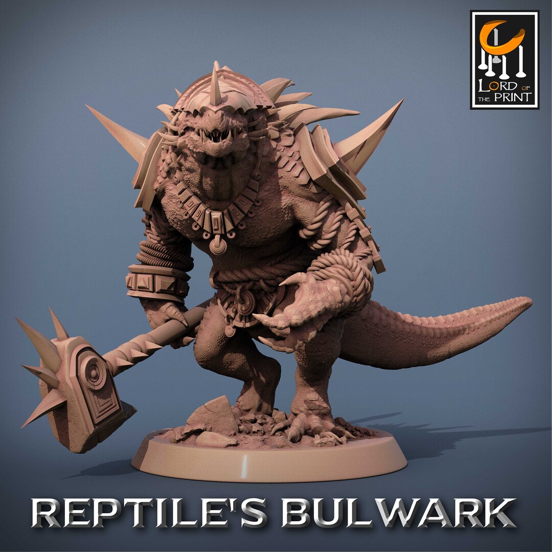Lizardfolk Lizardman Soldier V5 Premium Dnd Miniature Mini | Lizardmen ...