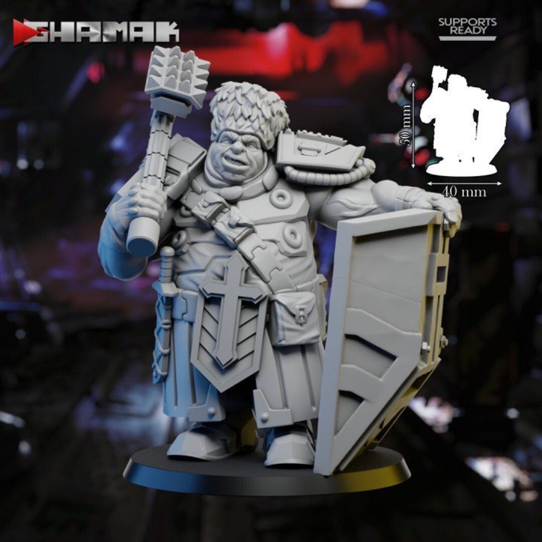 Ogre Fighter V1 Premium 3D Printed Fantasy Tabletop Miniatures 28mm ...