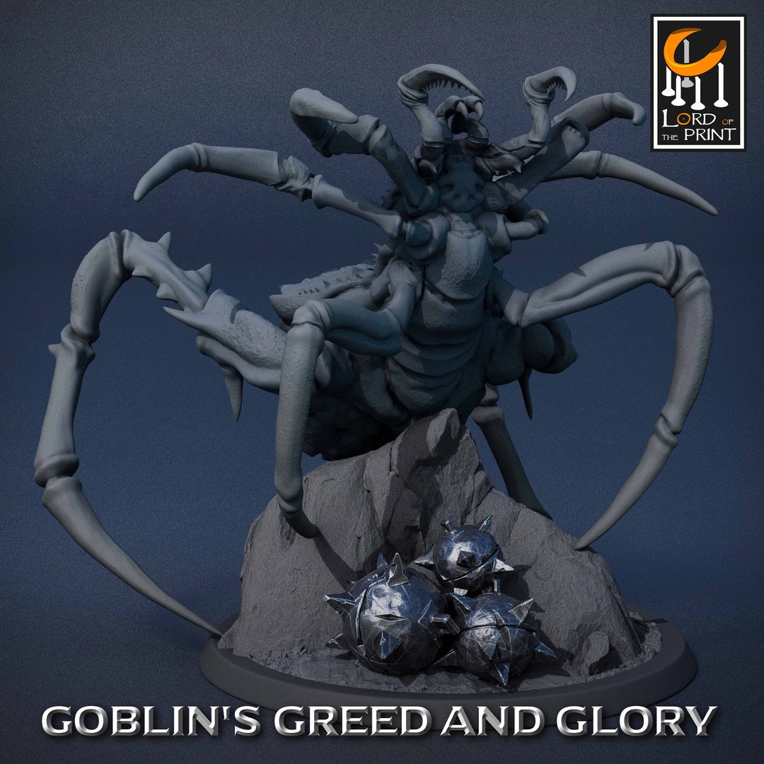 Giant Spider V4 Premium Dnd Miniature Mini | 28mm 32mm up to 100mm ...