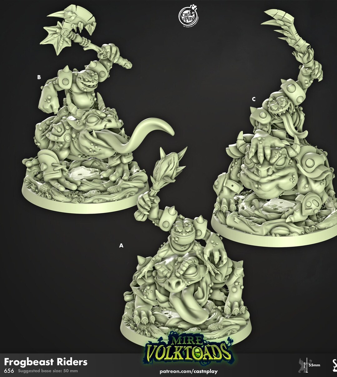 Bullywug Grung Frogfolk Frog Folk Premium Dnd Miniature Mini 28mm 32mm ...