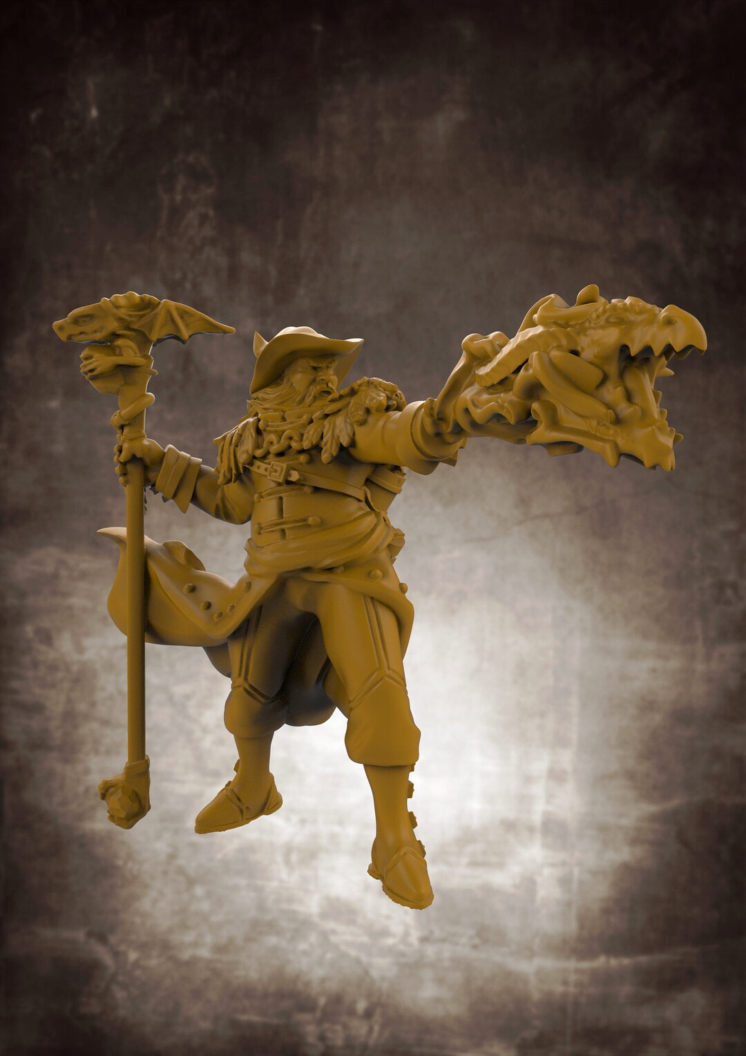 Wizard Sorcerer | Premium 3D Printed Fantasy Tabletop Miniatures 28mm ...