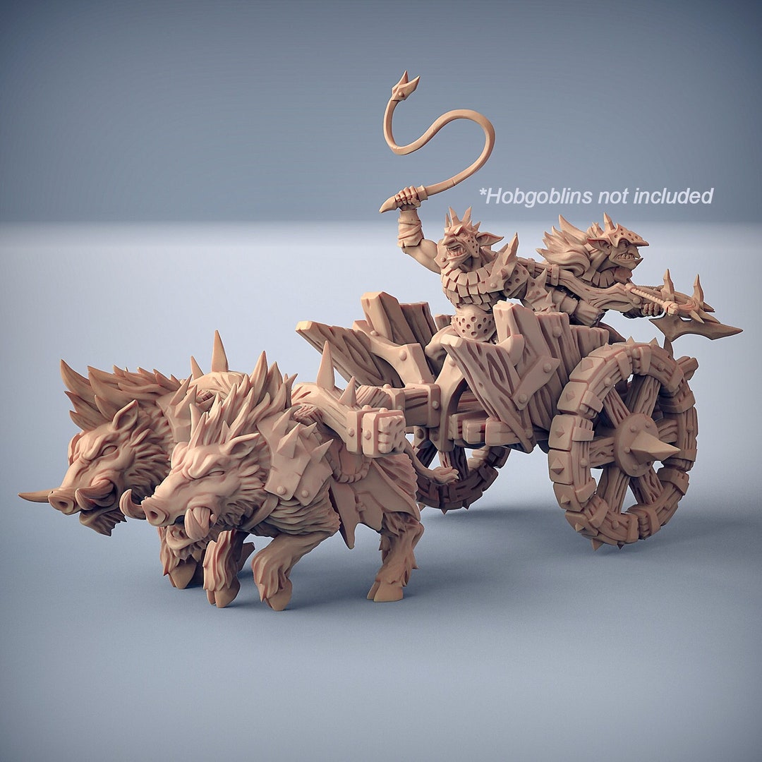 Wooden Carriage Chariot Dnd Miniatures Compatible With 28mm 32mm ...