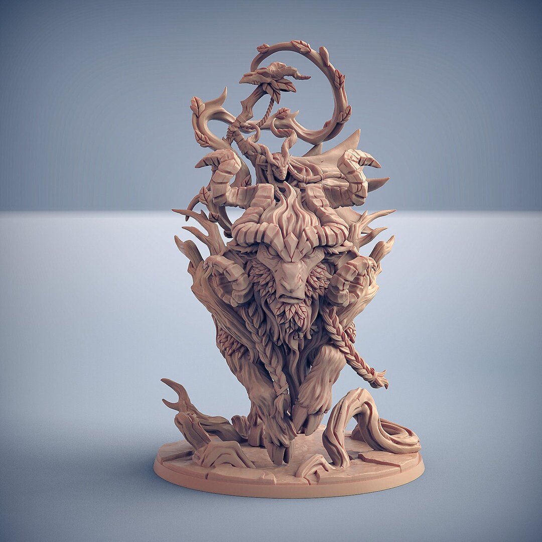 Satyr Druid Premium Dnd Miniature Mini | Resin 3D Printed | 30351 - Etsy