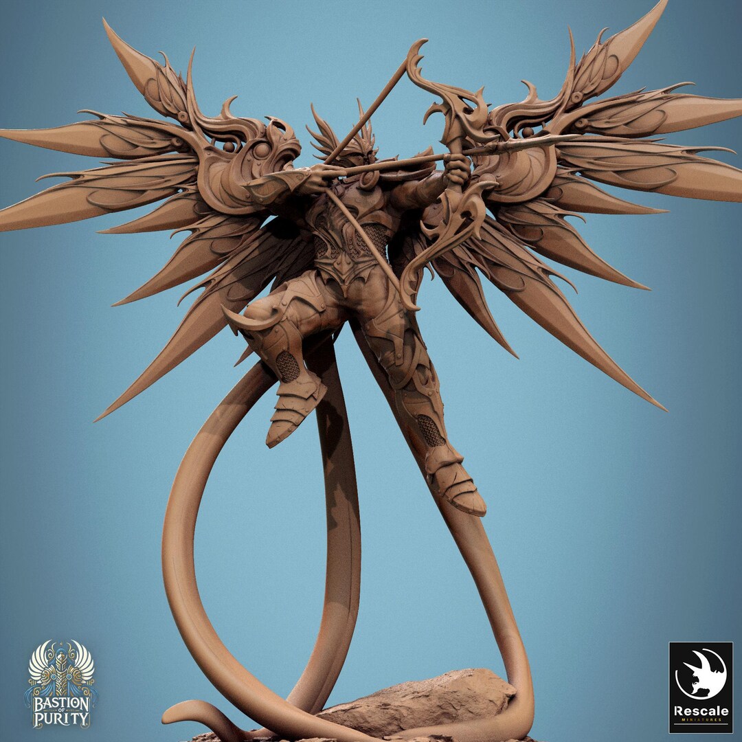 Aasimar Paladin Angel V1 Premium Dnd Miniature Mini Archangel Celestial ...
