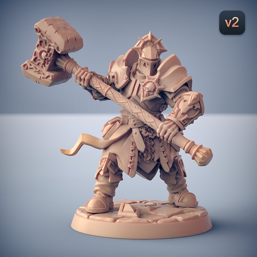 Kleriker Paladin Knight DnD Miniaturen kompatibel mit 28 mm 32 mm ...
