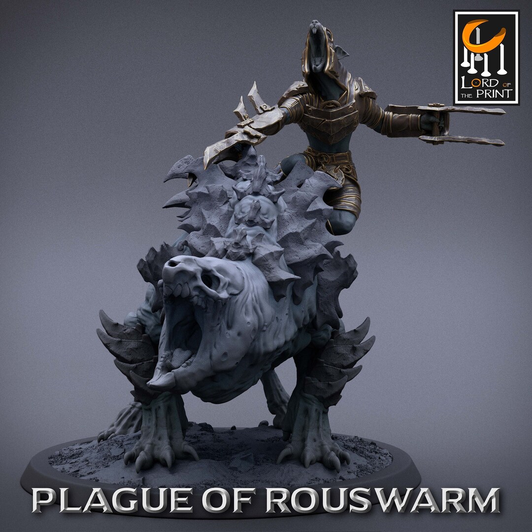 Ratfolk Rider V7 Premium Dnd Miniature Mini Rat Folk Mousefolk Mouse ...