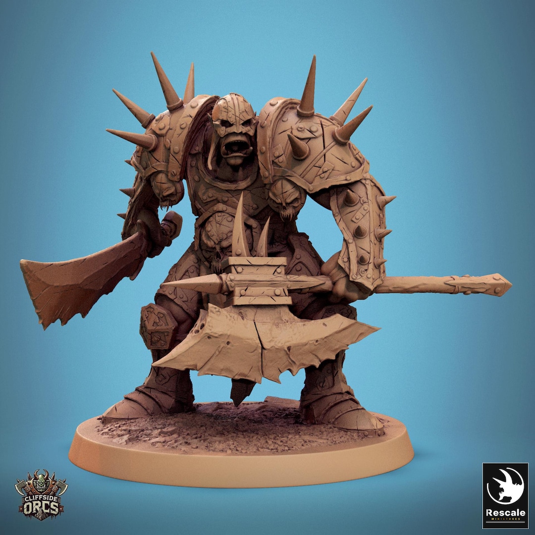 Orc Barbarian Marauder V16 Premium Dnd Miniature Mini | Resin 3D ...