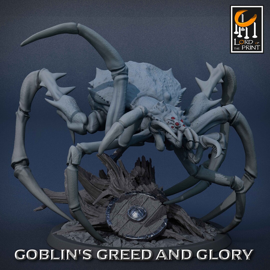 Giant Spider V13 Premium Dnd Miniature Mini | 28mm 32mm up to 100mm ...