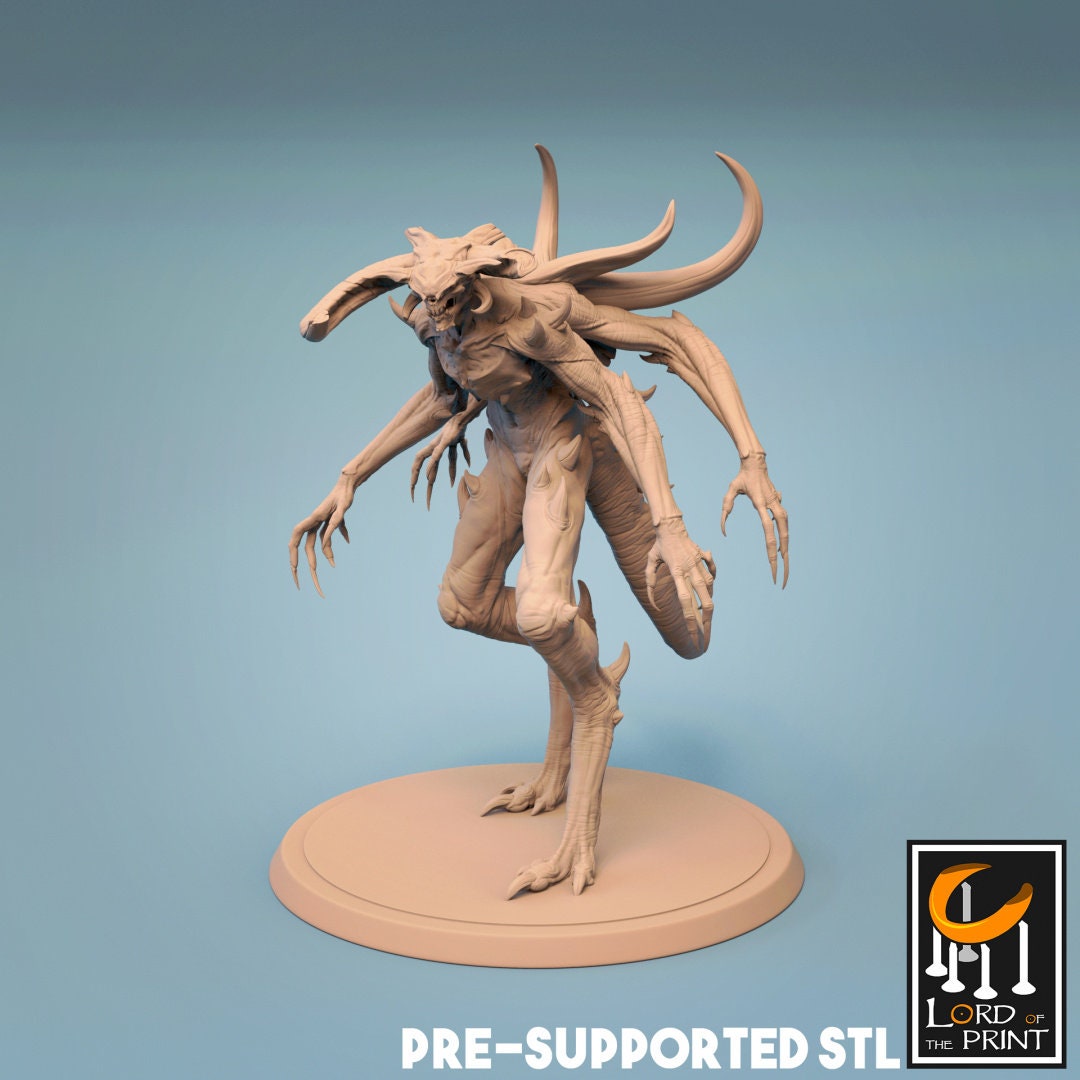 Tormentor Infernum Demon V8 Dnd Miniatures Compatible With 28mm 32mm ...