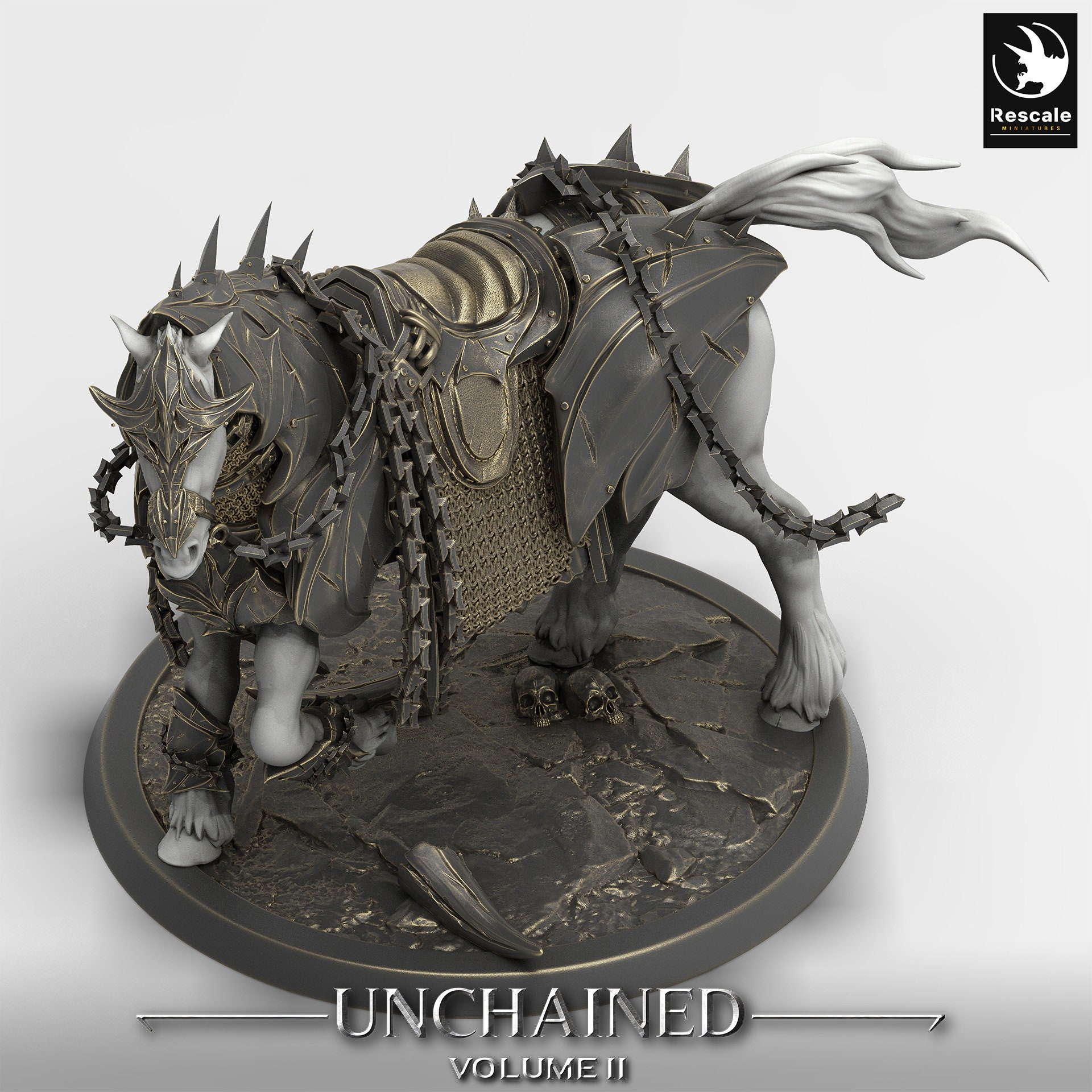 Armored Horse Commander Dnd Miniatures Compatible With 28mm 32mm ...