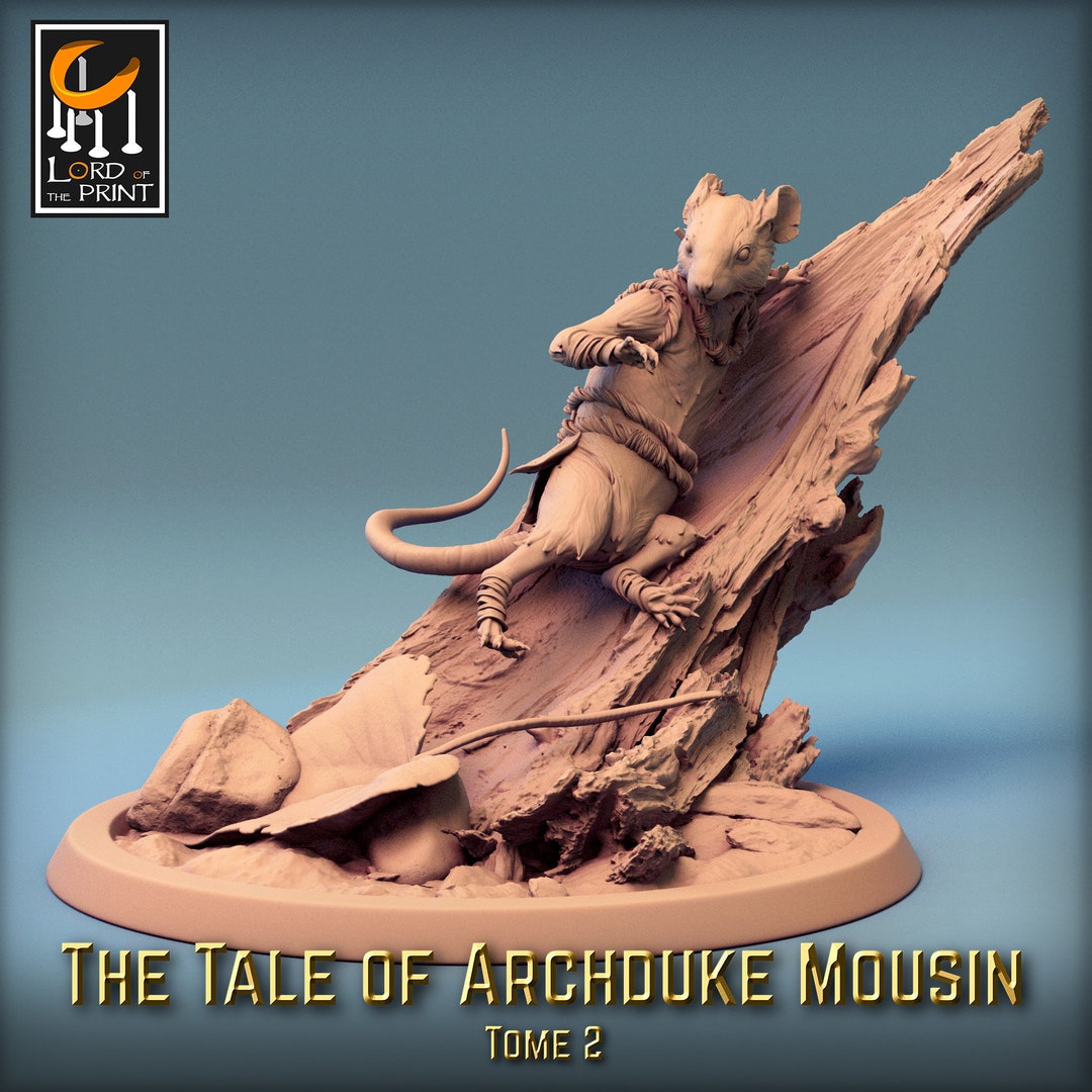 Mousefolk Slide Premium Dnd Miniature Mini Ratfolk Mouse Folk | Resin ...