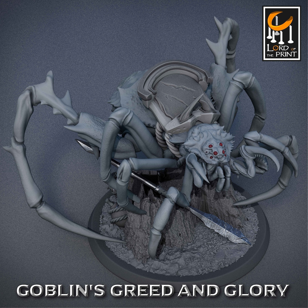 Giant Spider Saddle V8 Premium Dnd Miniature Mini | 28mm 32mm up to ...