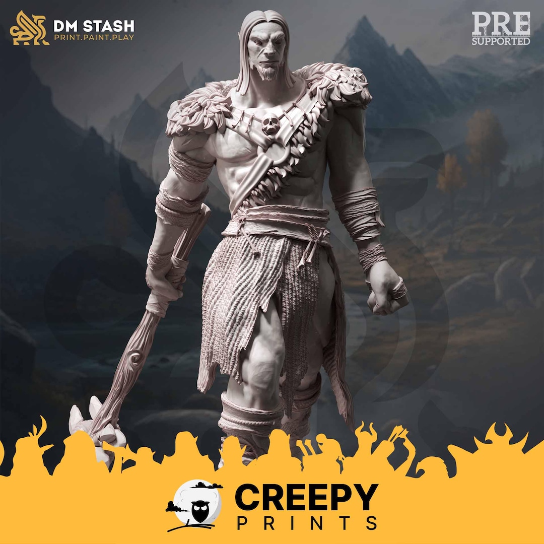 Hill Giant Dnd Miniatures Compatible With 28mm 32mm Tabletop Fantasy ...