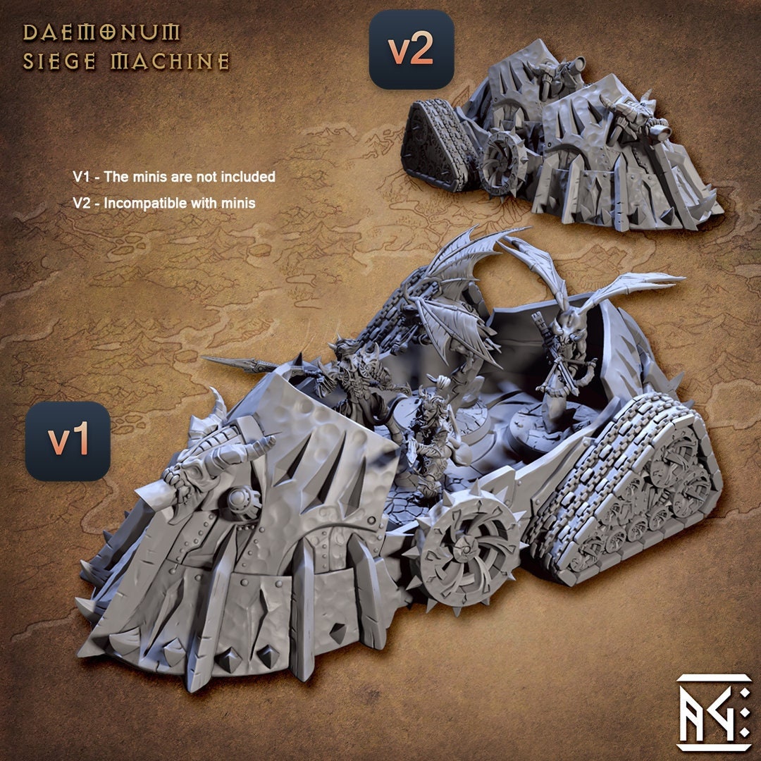Demon Siege Tank Machine Premium Dnd Miniature | Resin 3D Printed ...