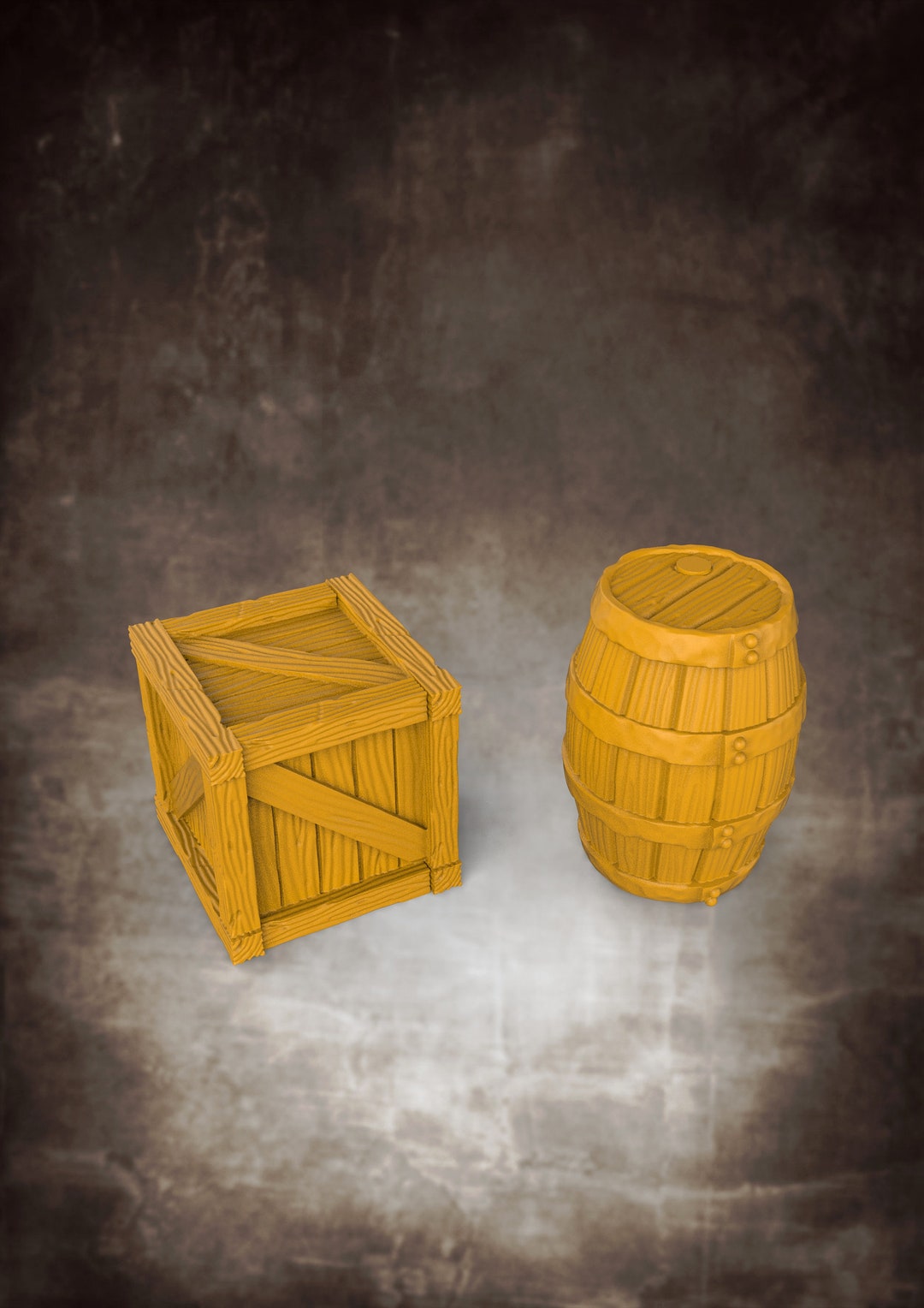 Wooden Crates Barrels Bundle Dnd Miniatures Compatible With 28mm 32mm ...