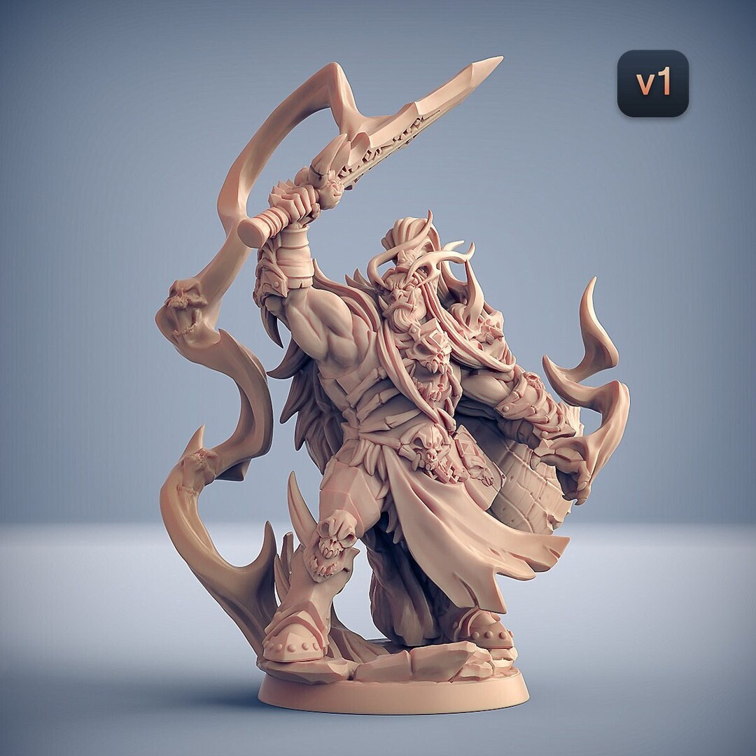 Orc Shaman Wizard Necromancer Premium Dnd Miniature Mini | Resin 3D ...