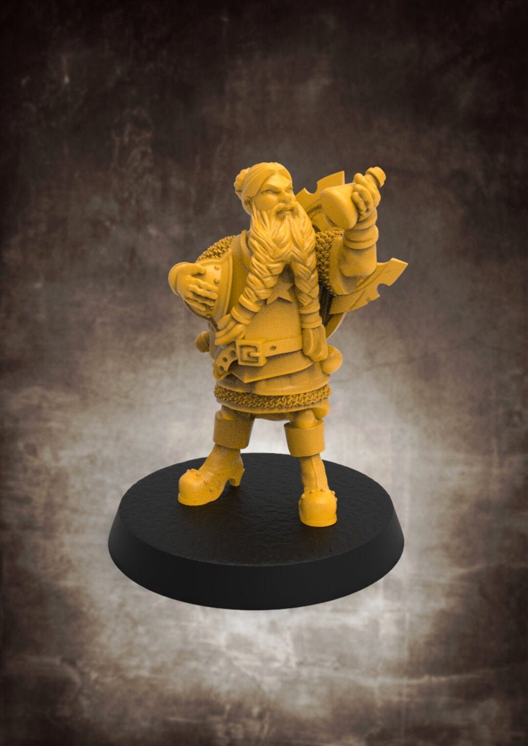 Bearded Female Dwarf Premium 3D Printed Fantasy Tabletop Miniatures ...