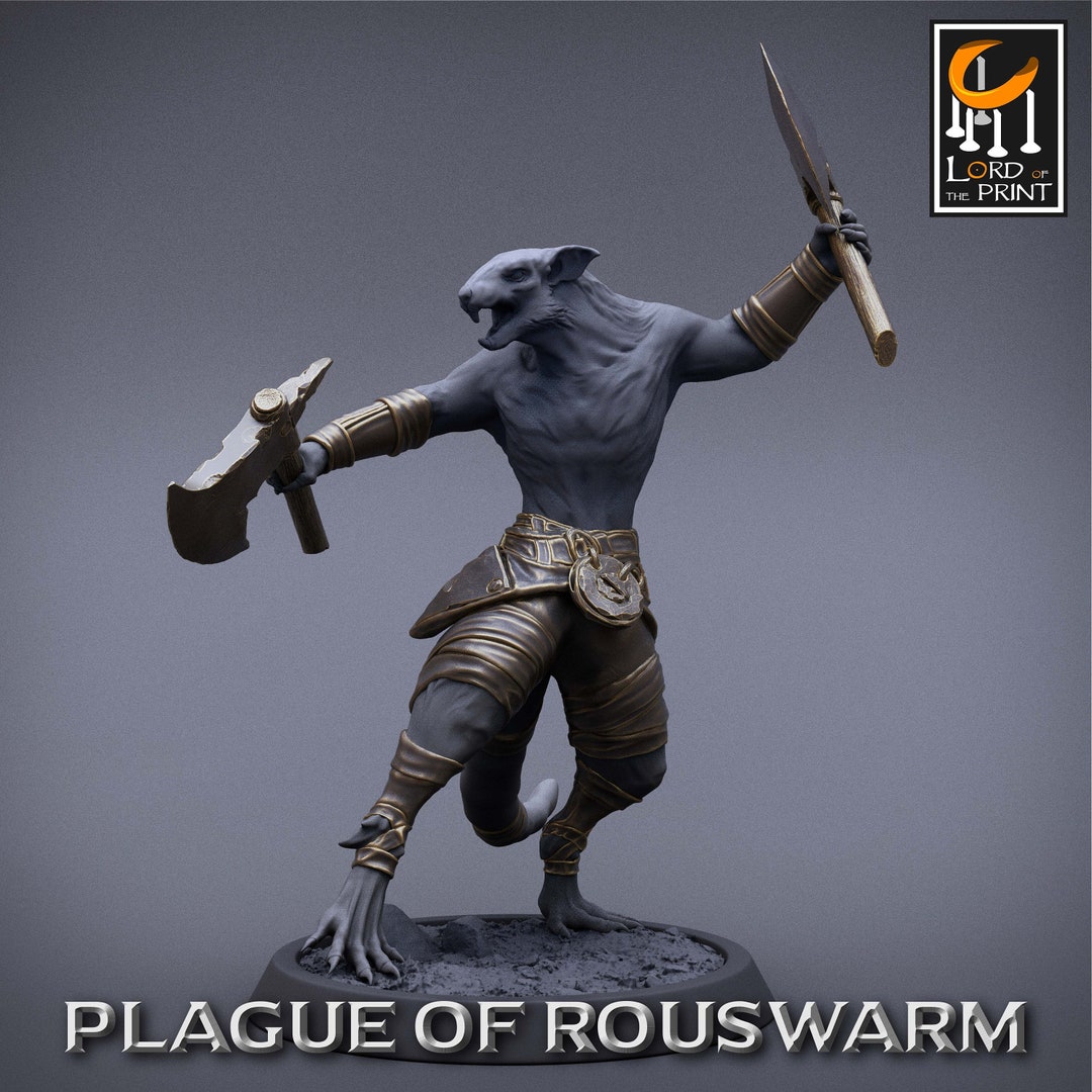 Ratfolk Paladin V10 Dnd Miniature Mini Rat Folk Mousefolk Mouse Folk ...