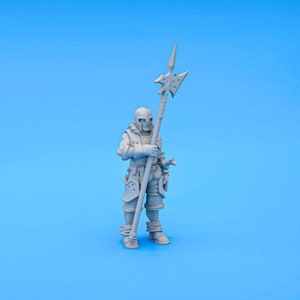 Pikeman Halberdier V3 Premium Dnd Miniature Mini Warrior Resin 3D ...