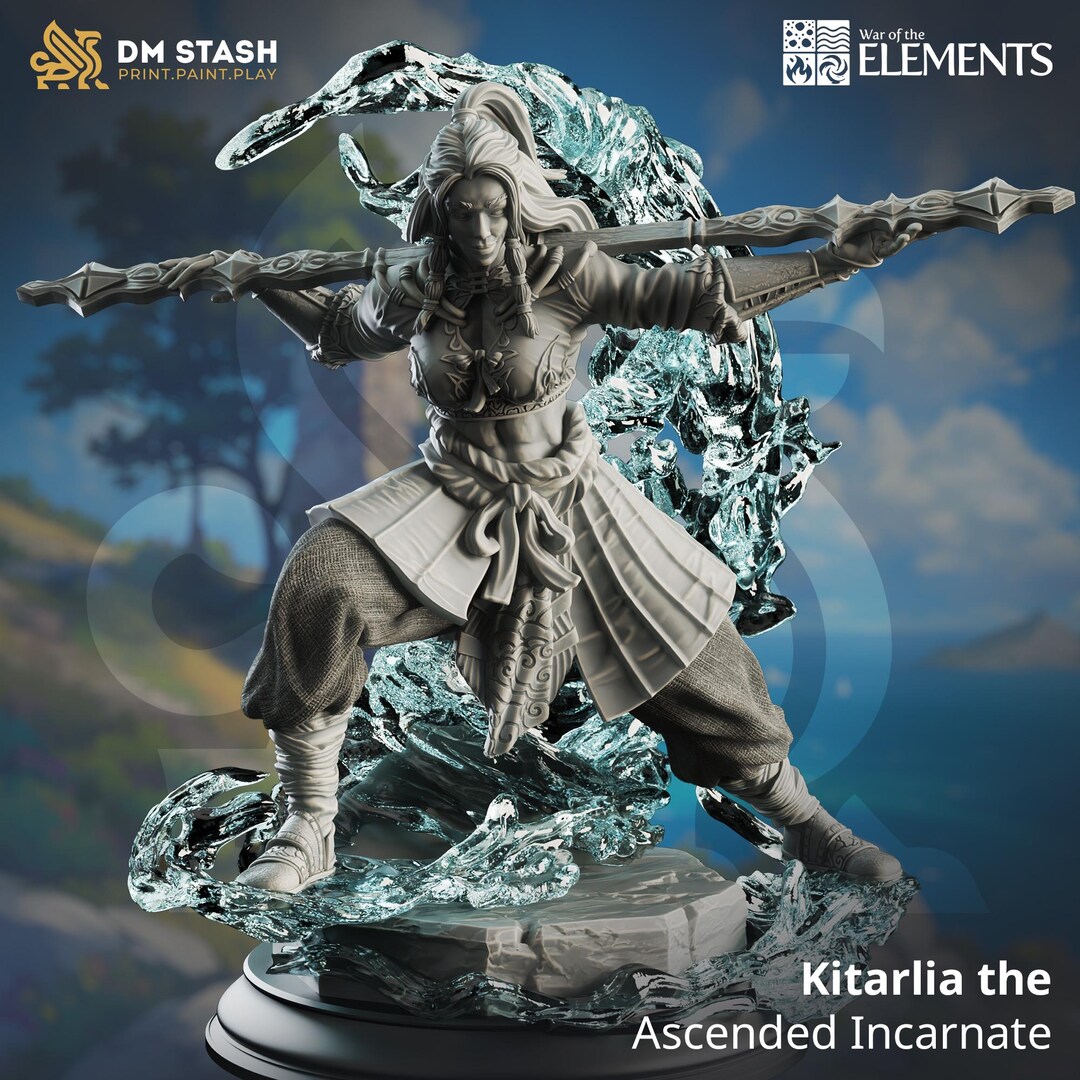 Female Monk Priestess Dnd Miniatures Compatible With 28mm 32mm Tabletop ...